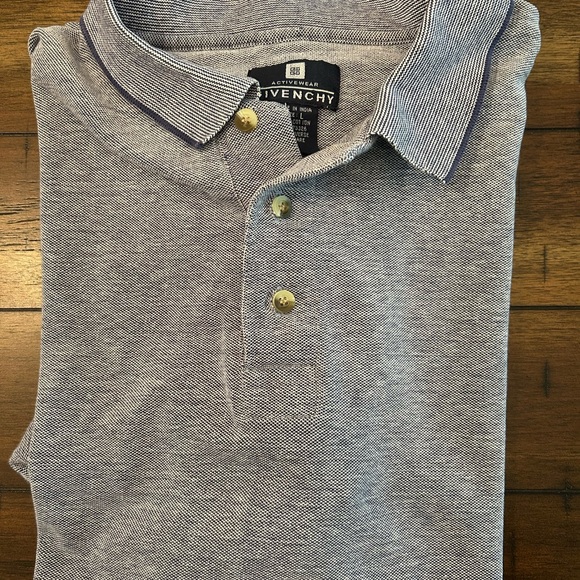 Givenchy | Shirts | Givenchy Activewear Grayblue Polo22inch Pittopit ...